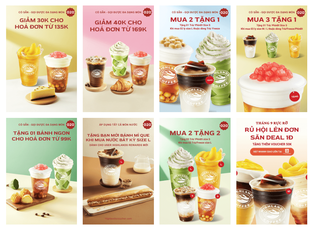 Mã Giảm Giá Highlands Coffee - Voucher Mua 1 Tặng 1, Giảm 40K ...
